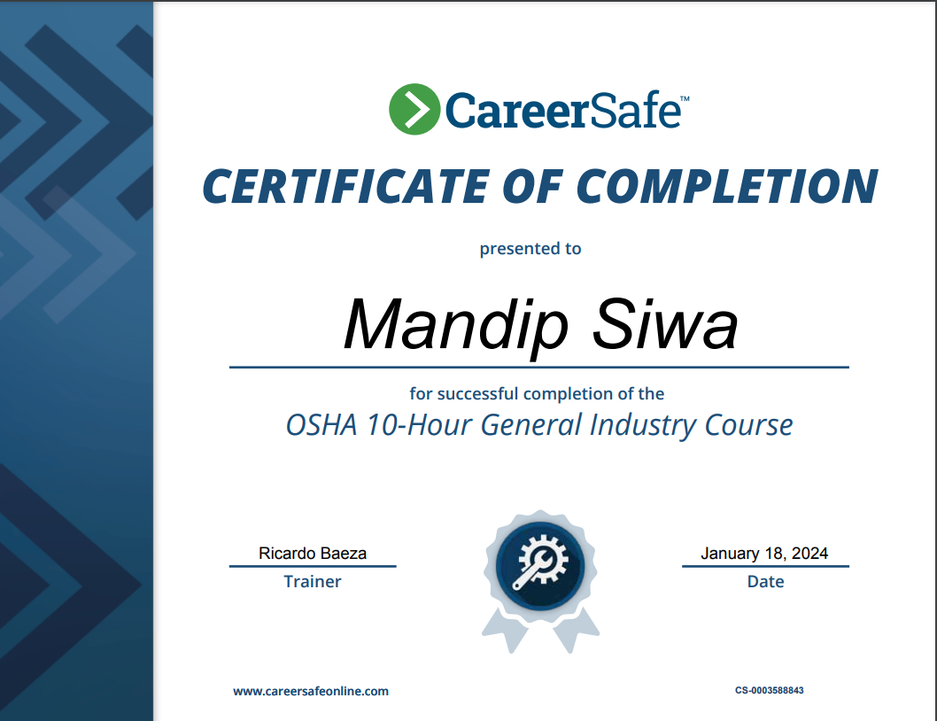 Certifications - Mandip's Portfolio